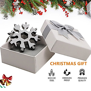 Mens Stocking Stuffers, 18 in 1 Snowflake Multitool, Stocking Stuffers for Adults, Christmas Gifts for Men,Birthday Gifts for Men Husband, Gadgets Gifts for Women, Snowflake Multi-Tool,Mens Gifts