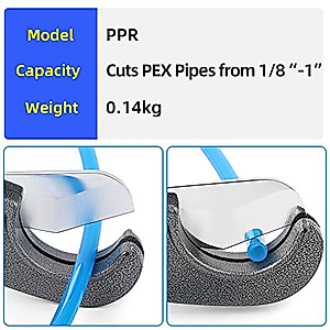TAILONZ PNEUMATIC Single Stroke Plastic Pipe and Tubing Cutter, 1/8-inch to 1-5/8-inch