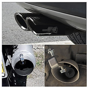 Jawmoy Pack-2 Car Turbo Whistle, Aluminum Turbo Sound Whistle Exhaust Muffler Sound Booster, 4.05" x 2.32" Car Roar Maker Tail Pipe Whistle for Most Cars, Motorcycles (Black)