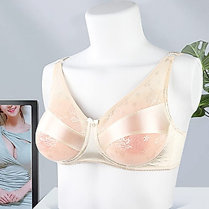 NORFULL MaxTara Special Pocket Bra for Silicone Breastforms Post Surgery Mastectomy Crossdress Beige Bra Size 38/85