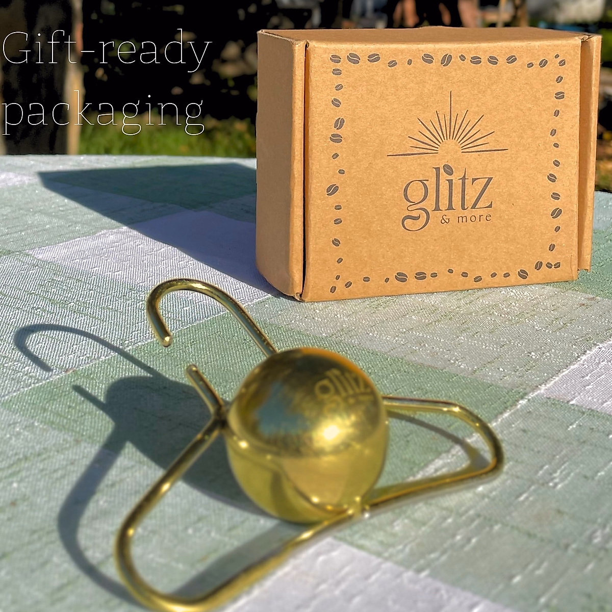 Glitz and More Stainless steel Chilling Coffee Espresso Ball for Coffee Lovers Gold Silver Java Ball Brew Chilling Ball (Gold)