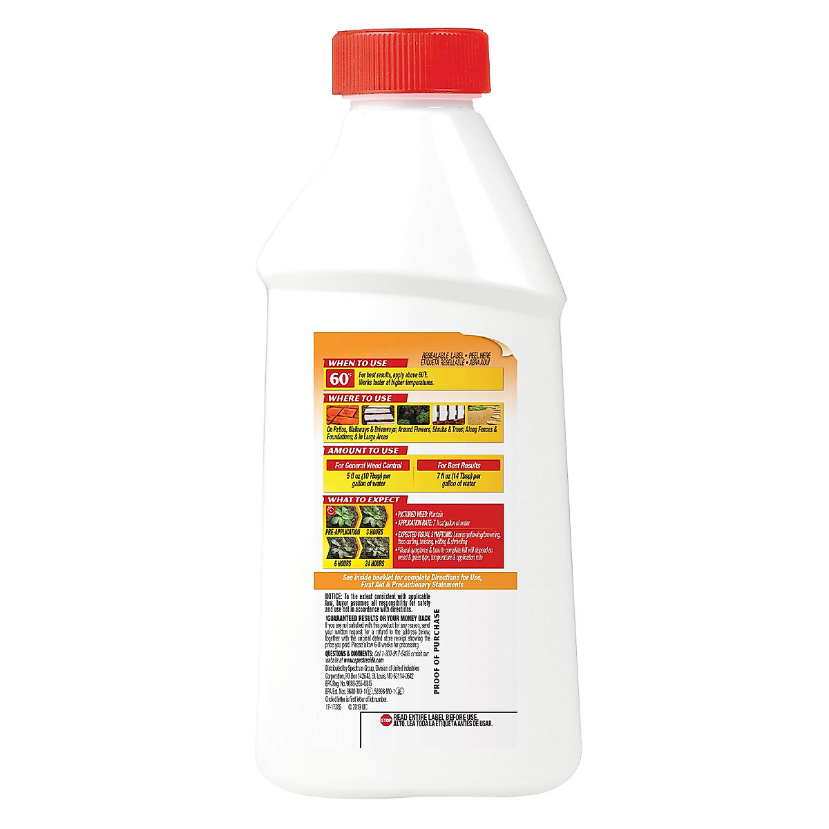 Spectracide Weed And Grass Killer Concentrate 16 Ounces, Use On Patios, Walkways And Driveways