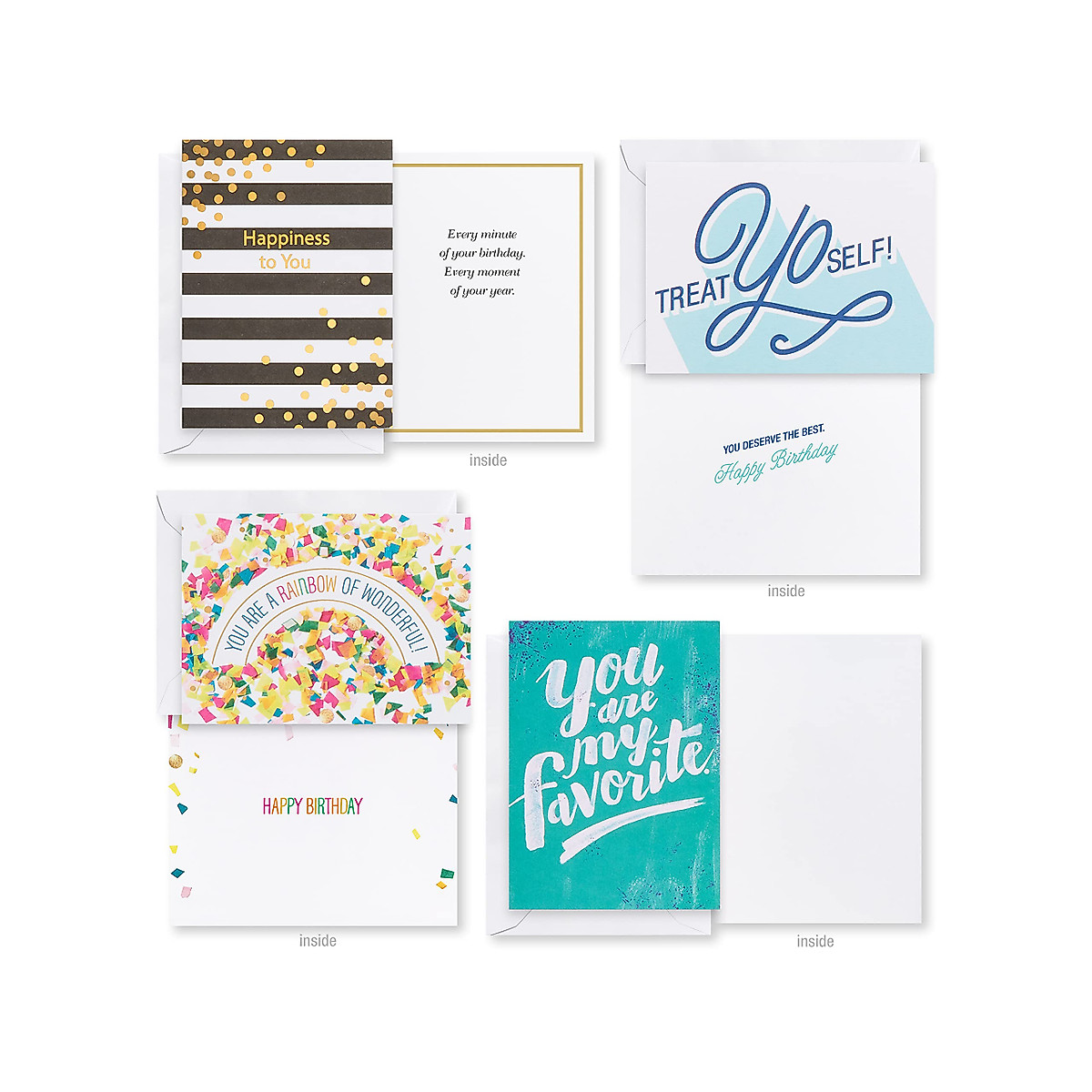 American Greetings Deluxe Birthday Card Assortment, Bright & Cheerful (40-Count)