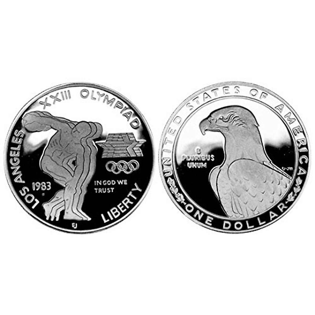 1983 S US Mint Olpympic Proof Commemorative Silver Dollar $1 US Mint Gem Brilliant Proof