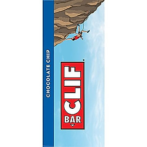 Clif Bar - Chocolate Chip - Made with Organic Oats - 10g Protein - Non-GMO - Plant Based - Energy Bars - 2.4 oz. (12 Pack)