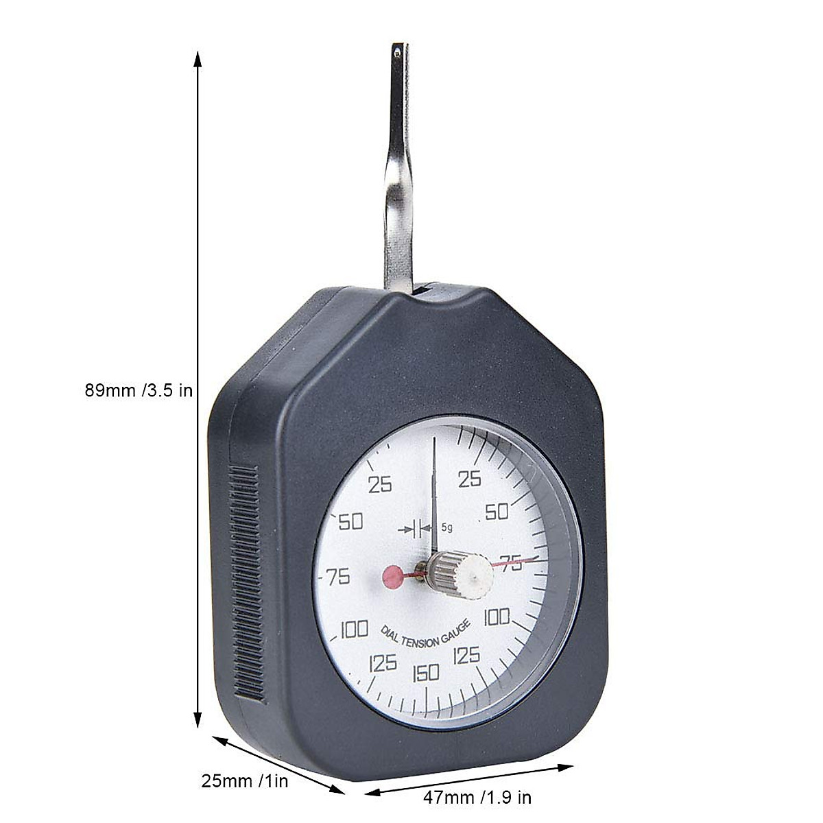 Double Needle Dial Tension Gauge Meter Tension Meter Dial Tension Gauge Gram Force Gauge Tensiometer Measuring Tool Plastic(SZG-150-2)