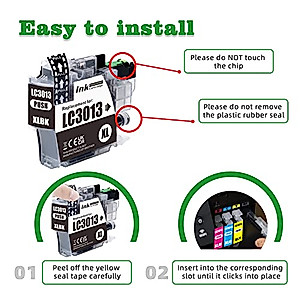 GREENARK Compatible Ink Cartridge Replacement for Brother LC3013 LC 3013XL Black High Yield Ink Cartridges 4 Pack LC3013 BK Work for Brother MFC-J491DW MFC-J497DW MFC-J690DW MFC-J895DW Printers