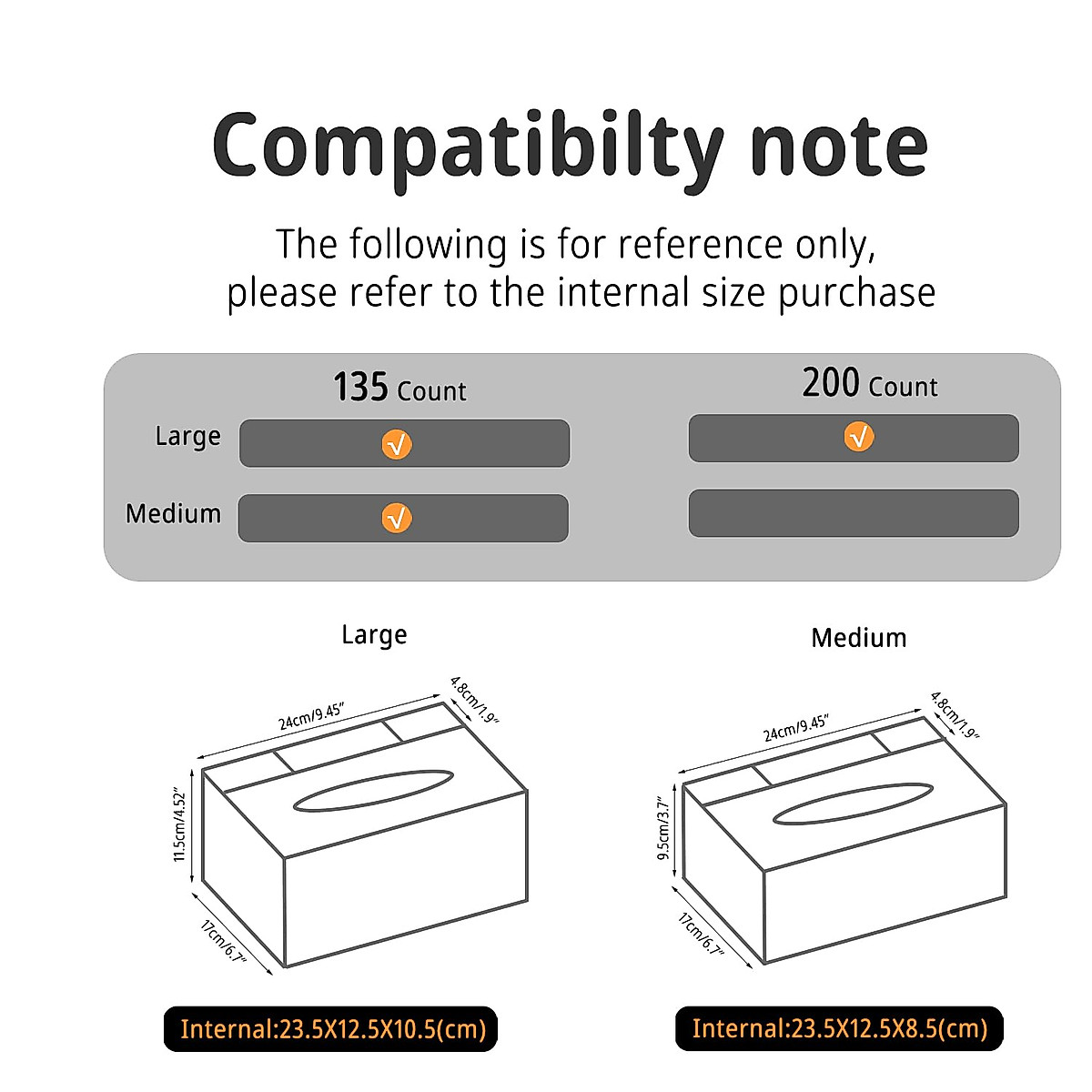 Tissue Box Cover Rectangular,Compatible with Kleenex Box Covers,Multifunctional Facial Tissue Box Holder with Remote Control Holder,Decorative Nighstand Organizer,Tissue Dispenser for Bathroom