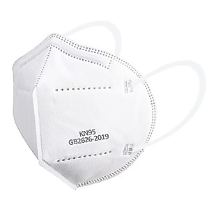 VERNASSA KN95 Face Mask 50 Pcs, 5-Ply Breathable KN95 Masks, Filter Efficiency≥95% Against PM2.5, Individually Wrapped, Disposable White Face Masks