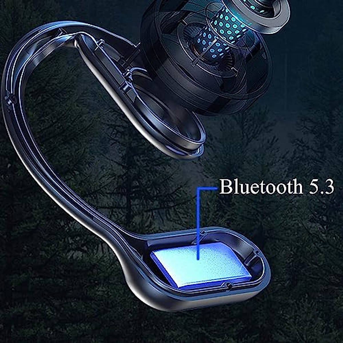 WFOELVR Open Ear Headphones Wireless Earbuds Bluetooth Earbuds Wireless Headphones Bluetooth Headphones Wireless Earphones Bluetooth Earphones (B66-Black)