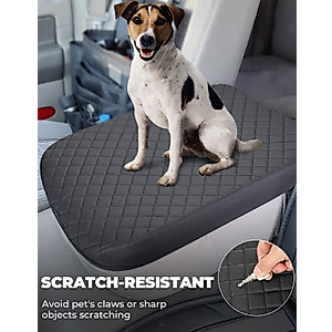 ISSYAUTO Center Console Cover Compatible with 2002-2012 Ram 1500 2500 3500 Jump Seat Console, Armrest lid Cover Leather Arm Rest Covering for Car, Well-Make Durable Middle Console Cover