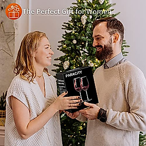 PARACITY Wine Glasses, christmas gift, Crystal Clear Glass, Long Stem Wine Glass for Red and White Wine - 10 OZ (Set of 2), Mother's Day Gift