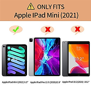 X-level New iPad Mini 6 Case 2021 (6th Generation) Lightweight Slim Protective with Soft TPU Back Stand Cover, Auto Wake/Sleep [Support iPad Pencil Charging] for iPad Mini 6 8.3 Inch