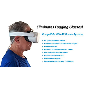 Eliminate Lens Fogging Wearing Glasses with Oculus Headset. Works with All Oculus Models and Other VR Headsets. No Additional Hardware Needed.