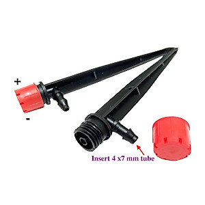 ZILIM 100PCS Drip Emitters Sprayer with 8 Hole, 360 Degree Dripper Perfect for Irrigation System Watering Kits, Adjustable for 1/4inch(7 x 4mm) Irrigation Tube Hose, Garden Patio Lawn Flower Bed