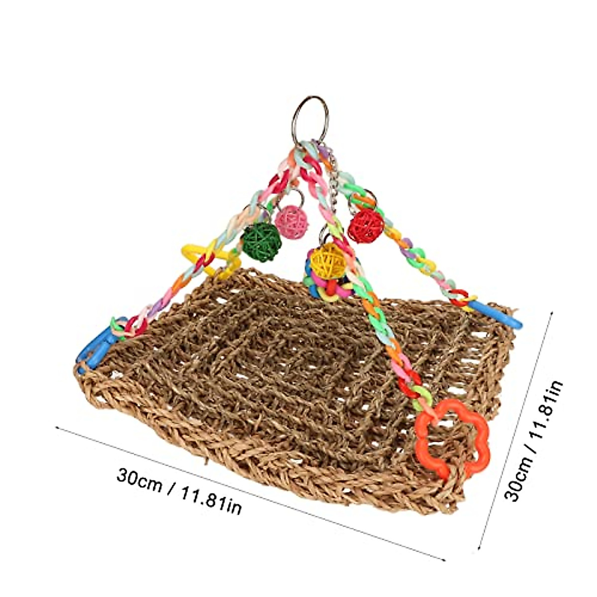 Bird Climbing Net Bird Climbing Net Colourful Bird Chewing Toy Swing Hammock Chewing Hanging Mat for Decoration Playing Colourful Swing Hammock