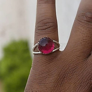 925 Sterling Silver Tourmaline Ring, Unique Handmade Ring, Pink Tourmaline Ring, Tourmaline Ring, Pink Stone Ring, Tourmaline Rings, Women’s Ring, Dainty Silver Ring, Gift For Girls, Valentine’s Day