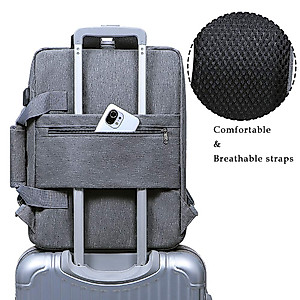 MOMIGO Baby Diaper Backpack - Large Capacity Waterproof Nappy Bag with Insulated Pockets and 14-inch Laptop Compartment, Large Daypack Business Weekender Luggage Backpack for Momm Dad （Black）