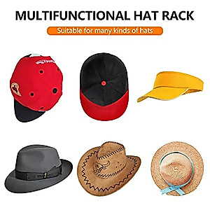 AIDIMMING 16-Pack Upgraded Hat Hooks for Wall, Adhesive Holder for Disney Ears, Mouse Ear Holder, Multi-functional Hat Organizer, Minimalist Hat Hanger, Easy to Install (White)