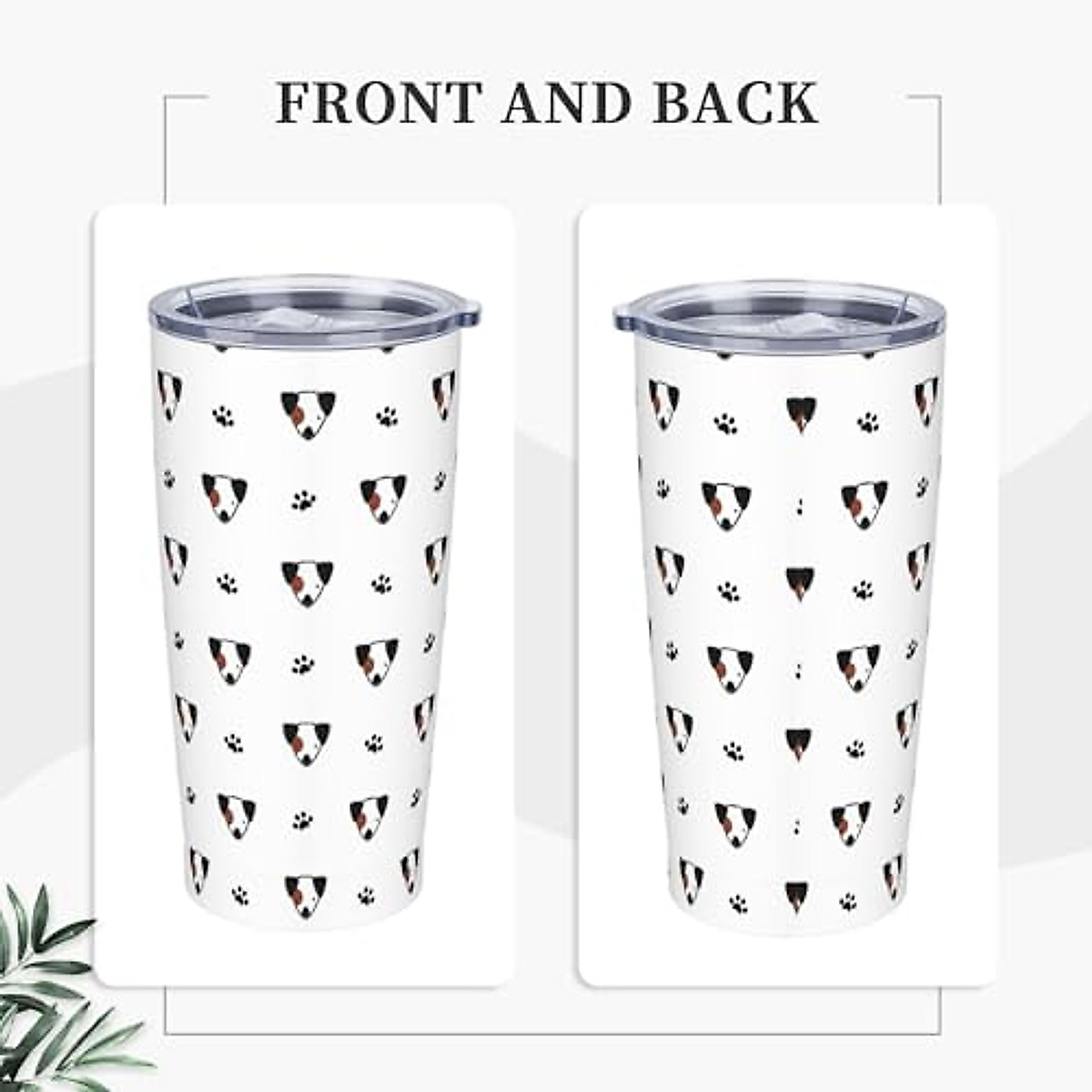 Yaxongx 20oz Tumbler Dog Paw Double Wall Vacuum Insulated Coffee Mug with Lid and Metal Straw Brush Reusable Stainless Steel Water Bottle Travel Cup Gifts for Car Ice Drinks Hot Beverage