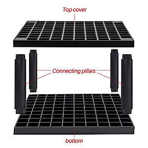 96 Hole Paint Brush Holder, 3 Pack Plastic Artist Pen Holder Pencil Holder Organizer for Pens Colored Pencils