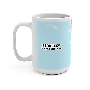 Berkeley, California CA Map Mug (15 oz)