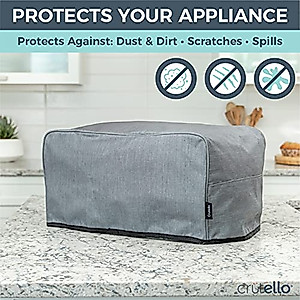 Crutello 6 Slice Toaster Oven Cover with Storage Pockets - Small Appliance Dust Covers