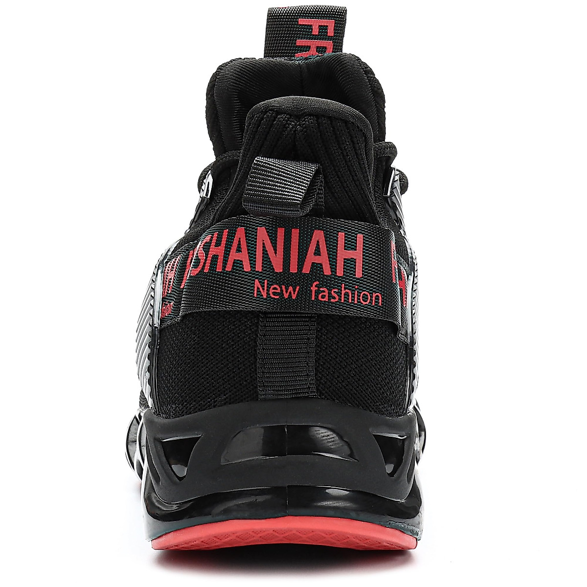 FRSHANIAH Steel Toe Shoes for Men Indestructible Work Sneakers Puncture Proof Slip On Safety Shoes for Industrial Coustruction Black Red Size 11