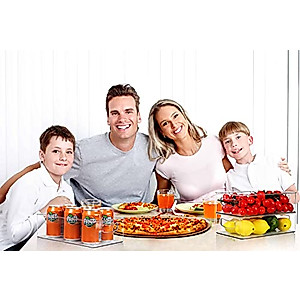 Hudgan Set Of 8 Refrigerator Organizer Bins (4 Large & 4 Medium sizes) - Stackable Fridge Organizer, Clear Plastic Storage Bins for Kitchen, Pantry, Freezer, Cabinets, Linen Closets