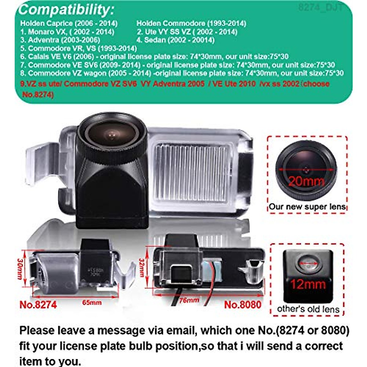 Super HD CCD Sensor Vehicle 20mm 170 Wide Angle Night Vision Rear View IP68 Reverse Backup Camera for Holden Caprice/Commodore/MonaroVX/Ute VY SS VZ/Adventra/Sedan/Commodore VR, VS/Calais VE V6