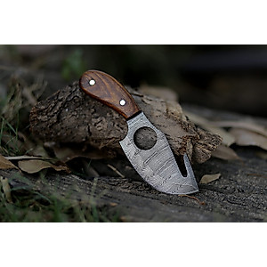 Bushcraft Handmade Damascus Steel Fixed Blade Skinning Hunting Knife With Gut Hook Best For Outdoor Camping Skinner Deer Fishing Hiking Edc Survival Knives For Men (Rose Wood)