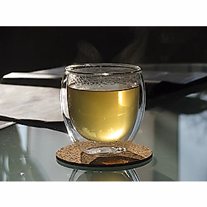 Gmark Espresso Cups Shot Glass 2.7- Ounce Coffee Set of 4 - Lightweight Double Wall Thermo Insulated GM2028