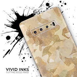 DesignSkinz Desert Camouflage V1 Protective Vinyl Decal Wrap Skin Cover Compatible with The Samsung Galaxy S20 (Screen Trim & Back Glass Skin)