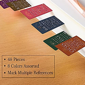 ANZON MORIES 48 Pieces Christian Scripture Bookmarks with Bible Verse Quotes & Storage Box, Inspirational Book Mark Religious Marker Christian Art Gift Bookmark for Reading Lover, Men, Women, Kids