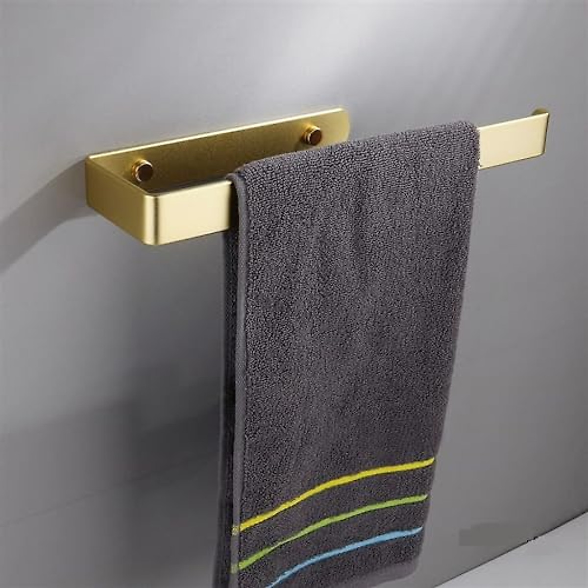 Towel Holder Bathroom Rack Bar Golden Kitchen Roll Paper Hand Towel Hanger Self Towel Hanger Self Storage Shelf Punching (Color : Golden.A)