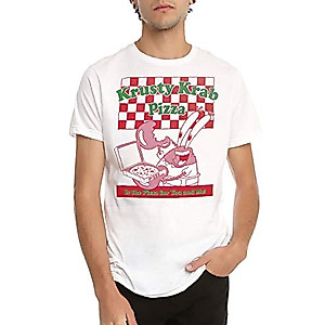 Spongebob Squarepants Krusty Krab Pizza T-Shirt-Small White