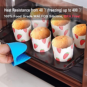 IMIKE Silicone Mini Oven Mitts,Cooking Mitts Pinch Grips Pot Holder Baking Oven Microwave Hand Clips,3-Pair