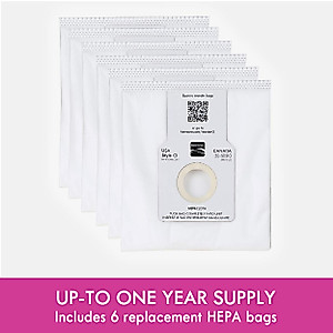Kenmore 53294 Style O HEPA Cloth Vacuum Bags for Kenmore Upright Vacuum Cleaners 6 Pack,White