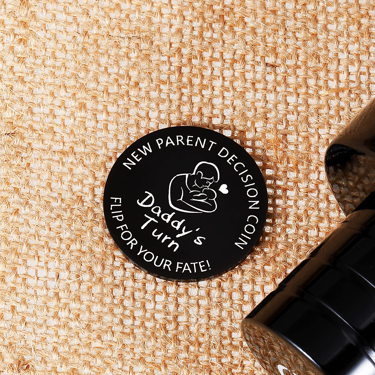 First Father's Day Gifts New Parents Decision Coin Expecting Mother Pregnancy Gift for New Mom Dad First Time Mommy Daddy Christmas Valentines Gift Newborn Baby Announcement for Men Women Double Sided