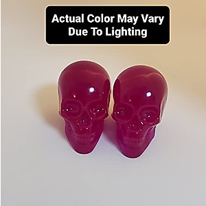 Purple Skull Cabinet Knobs/Drawer Knobs (Black Light Activated) (Set of 2)