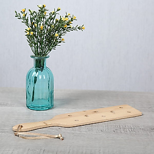 Bamboo Wood Paddle Lightweight Wooden Paddle with Airflow Holes, 13.3 Inch