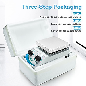 SH-2 Hot Plate Magnetic Stirrer Mixer Dual Control with 1 inch Stir Bar (New Style)