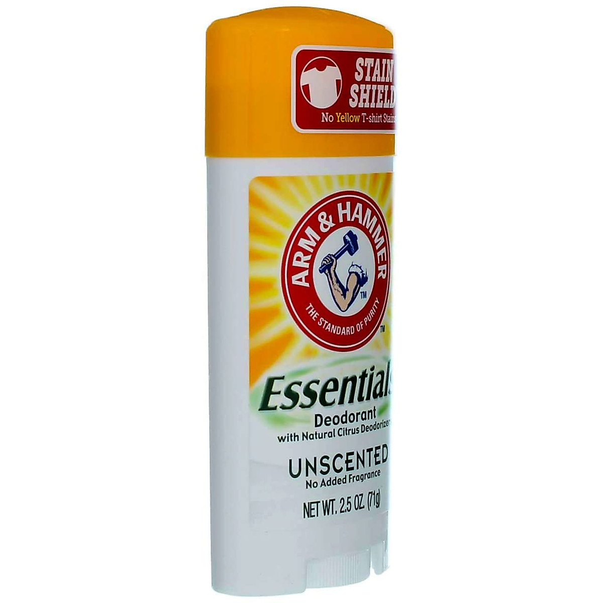 Arm & Hammer Essentials Natural Deodorant, Unscented, 2.5 Ounce (Pack of 4)