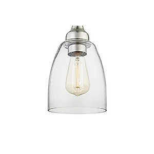 WISBEAM Pendant Lighting Fixture, Hanging Ceiling Lights with E26 Medium Base Max. 60 Watts, ETL Rated, Bulbs not Included, Nickel, 2-Pack