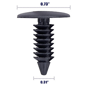 100 Pcs Plastic Fastener Push Pins Universal Fit Electric/Gas Yamaha Golf Cart X-Mas Club Cart EZGO TXT RXV Tree Rivets Clips Replace# 1010434, 16816-G1, 16816-G2, 10-9150-NS, 90269-06028