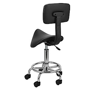 Hydraulic Saddle Salon Stool Massage Chair Tattoo Facial Spa Office Backrest