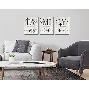 ARTINME Decorative Farmhouse Home Wall Decor Set of 3 - Rustic Family Signs Wall Art with Frames for Bedroom, Living Room, Home Wall Decor (12"x15",Set of 3)