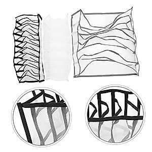 Cabilock 3pcs Grid Underwear Wardrobe Desk Top Organizer Shelf Closet Drawers for Clothes Foldable Storage Bin Bedroom Organization and Storage Drawer Clothing Closet Shelves Small Sock Box