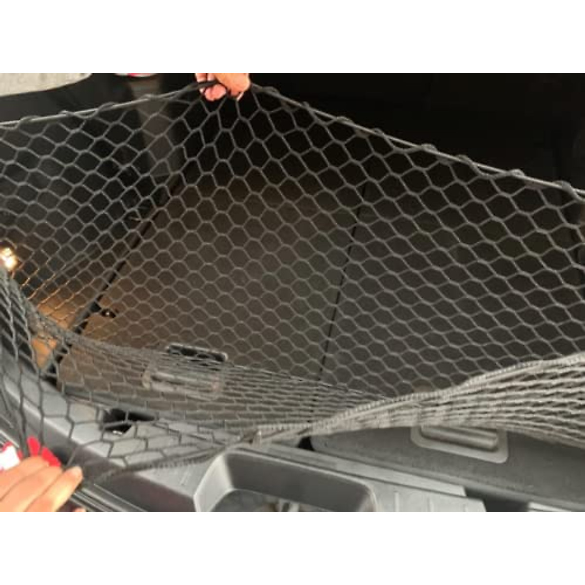 EACCESSORIES EA Trunk Organizer Cargo Net for FORD ESCAPE MERCURY MARINER MAZDA TRIBUTE 2001-2012 – Envelope Style Cargo Net for SUV - Premium Mesh Car Trunk Organizer – Compatible with ESCAPE MARINER