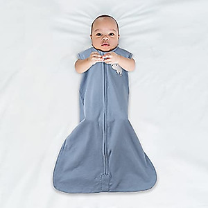 The Peanutshell Wearable Blanket Sleep Sack for Baby Boys or Girls, Blue Rhino & Tribal Stripe, Sizes up to 12 Months (Medium/Large)